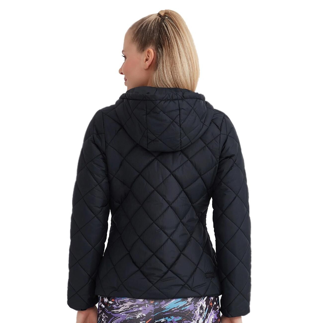 Skechers S212001 W Capitone Hooded Jacket Siyah Kadın Mont Skechers